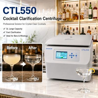 China Cenlee CT550 Professional Cocktail Clarification Centrifuge 3000ml High Capacity Equipment for Bars Restaurants and Mixologists for sale
