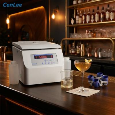 China Centrifuge for Bartending Juice Clarification, 5000rpm Bench-top Beverage Centrifuge 4x500ml with Timer for Bar Cocktail Making for sale