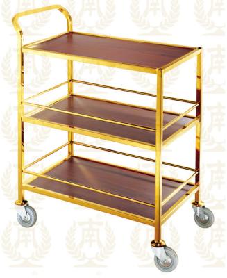 China 3 Layers Service Trolley Oblong Room Service Equipments 880*465*940mm for sale