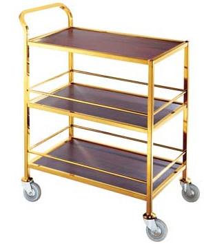 China 3 Layers Service Trolley Oblong Room Service Equipments 880*465*940mm for sale