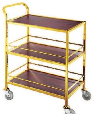 China 3 Layers Service Trolley Oblong Room Service Equipments 880*465*940mm for sale
