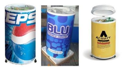 China Can Cooler Beverage Showcase Fridge Display Commercial Refrigerator 40-60 Liter for sale