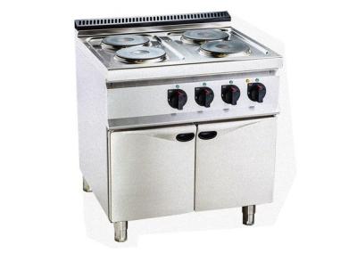 China Equipamento profissional da cozinha do fogão bonde da placa 4 quente com armário 800*700*920mm à venda