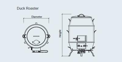 China Stainless Steel Gas Duck Roaster Single Insulated Layer Duck Cooking Stove for sale