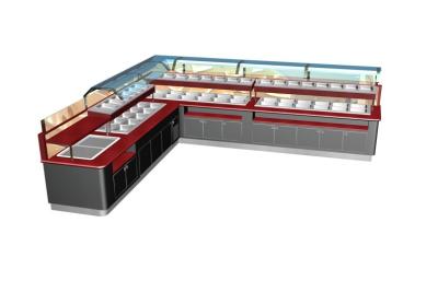 Cina YXCN-7800 7m marble surface fresh/hot combination buffet counter in vendita