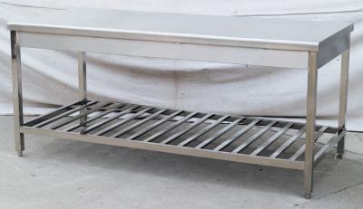 China Customized Double - Layer Stainless Steel Work Table 1.8m With MDF For Hotel for sale