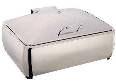 China Full Size Stainless Steel Induction Chafing Dish GN1/1 Food Pan 9.0Ltr with Matching Stand Buffet Food Warmer for sale