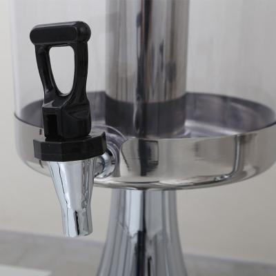 China 3-Head Beverage Dispenser 3 x 8.0Ltr Polycarbonate Container Stainless Steel Domed Lid Drip Free Spout for sale