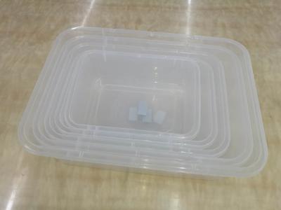 China Clear Plastic Food Storage Box with Lid and Lock Capacity 0.9L to 12L Withstand Temperatures From -40°C to +80°C for sale