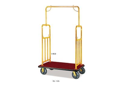 Cina Acciaio inossidabile Chrome/carrello dei bagagli dell'hotel di rivestimento/carretto d'ottone bagaglio di rotolamento in vendita