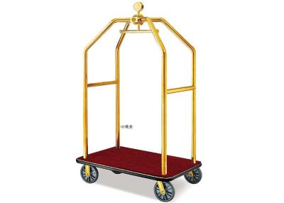 Cina Acciaio inossidabile Chrome/carrello dei bagagli dell'hotel di rivestimento/carretto d'ottone bagaglio di rotolamento in vendita