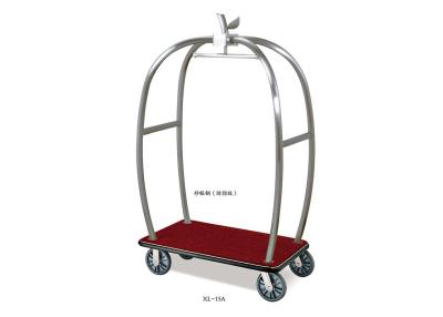 Cina Acciaio inossidabile Chrome/carrello dei bagagli dell'hotel di rivestimento/carretto d'ottone bagaglio di rotolamento in vendita