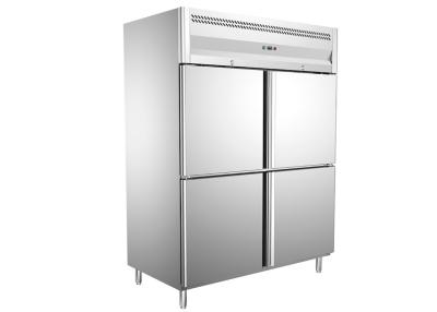 China AISI 304 SS Exterior Commercial 4 Door Reach - In Freezer , Digital Temperature Control -18 ~ -22°C Range for sale