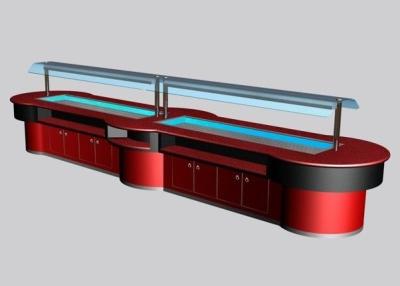 China El equipo comercial del buffet para la ensalada y los mariscos, iluminación del LED refrigeró la tabla de la exhibición del buffet en venta