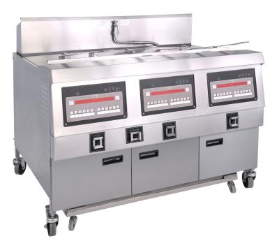 Cina 25x3L 3 elettrici - friggitrice dell'acciaio inossidabile del canestro del carro armato quattro con il Governo in vendita