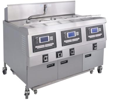 Cina 25x3L 3 elettrici - friggitrice dell'acciaio inossidabile del canestro del carro armato quattro con il Governo in vendita