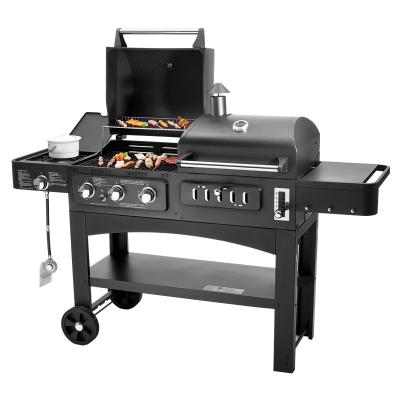Cina Fiammeggi griglie combinate all'aperto del BBQ doppio del gas combustibile/carbone delle attrezzature commerciali della cucina della sicurezza in vendita