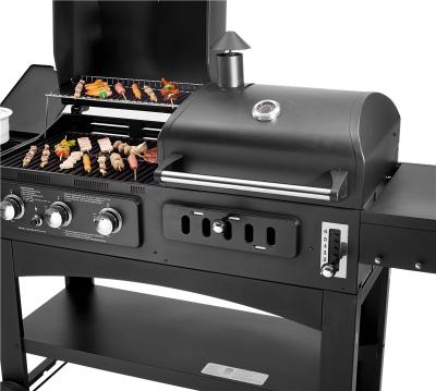 Cina Fiammeggi griglie combinate all'aperto del BBQ doppio del gas combustibile/carbone delle attrezzature commerciali della cucina della sicurezza in vendita