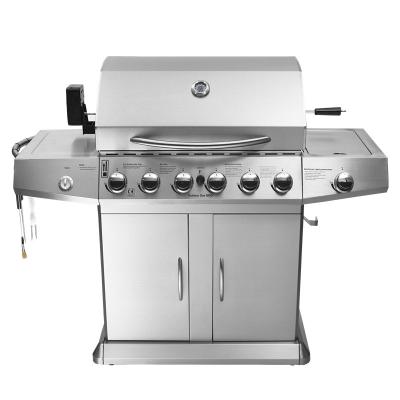 Cina Girarrosto all'aperto dello sputo della griglia del barbecue del gas del girarrosto della roccia della lava di 6 bruciatori con il motore in vendita