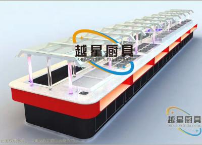 Cina Tabella di buffet di marmo artificiale bianca del self-service dell'attrezzatura commerciale del buffet dei 6,9 tester in vendita