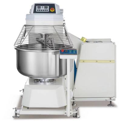 China Het Materiaal Commerciële Hoofden van de voedselverwerking op Spiraalvormige Deegmixer Twee het Mengen zich Snelheids Tippende Emmer for sale