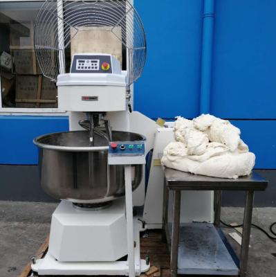 China Food Processing Equipment Commercial Heads Up Spiral Dough Mixer Two Mixing Speed Tipping Bucket for sale