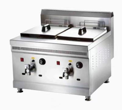 China Large 18L Gas Deep Fryer Pulse Ignition Limiter Table Top Single Tank for sale