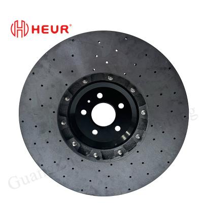 China HEUR Porsche Carbon Ceramic Brakes For Cayenne Panamera Upgrade 440*40mm Front Set for sale