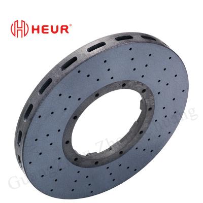 Cina Dischi ceramici di carbonio per freni HEUR per Porsche 718 GT4RS (sostituzione) - Set posteriore 400x32 mm in vendita