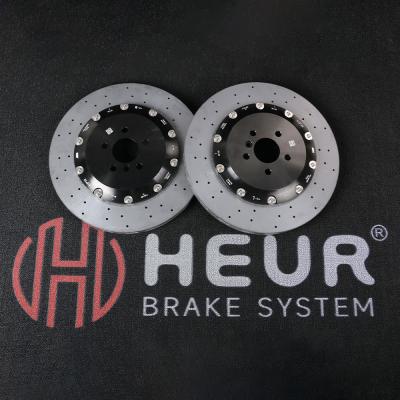 China HEUR Brake Carbon Ceramic Discs For Tesla model S - 410x32mm Rear Set for sale
