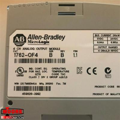 China 1762-OF4 1762-OF4   Allen Bradley  AB  MicroLogix 4 Point Analog Output Module for sale