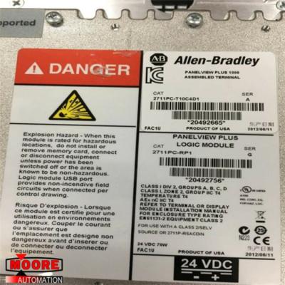 China 2711PC-T10C4D1 2711PCT10C4D1 Allen Bradley AB PanelView plus Anschluss des Vertrags-1000 zu verkaufen