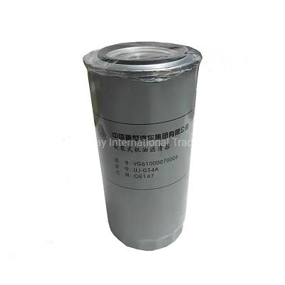 China Mercado principal Ásia do Sul Vg61000070005 Filtro de óleo de camião de descarga para Cnhtc Sino HOWO 371HP à venda