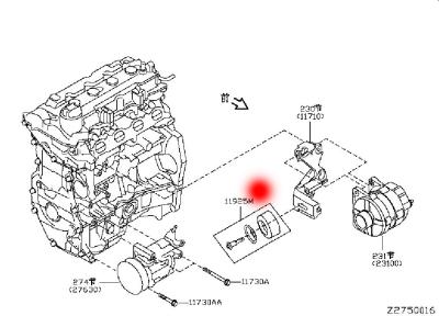 Cina OEM 11925-BB00A 11925BB00A PULLEY IDLER per il salone Nissan Lannia (U15) 1.6 in vendita