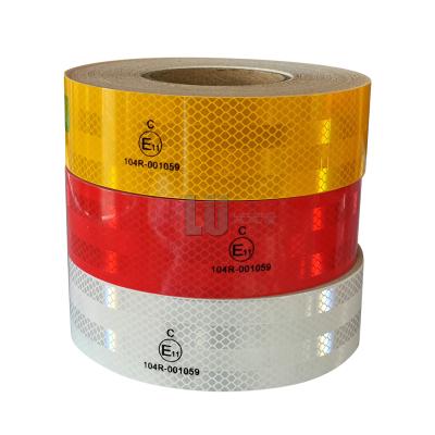 China Diamond Grade Mirco Prismatic Car Accessories Reflect Warning Yellow Safety Reflector Sticker Roll Reflective Tape For Truck for sale