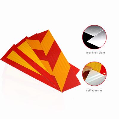 China Chevron Sticker Reflective Red Yellow Trailer Reflective Tape and Chevron Regulations for sale
