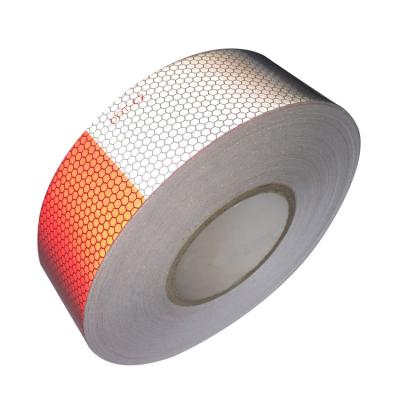 China Honeycomb Red Silver Dot Reflective Tape Placement 6 Inch X 6 Inch For Truck Car for sale