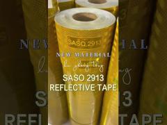 5 cm 7,5 cm 10 cm Saoedisch Arabisch Reflectieve Waarschuwing Gele Veiligheidsband SASO 2913 Gematallisatie Truck Reflectieve band voor voertuigen
