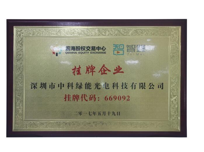  - Shenzhen Zhongke Green Energy Technology