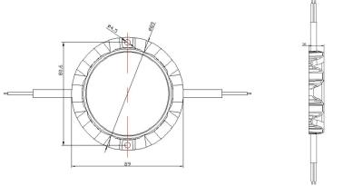 China ANOS impermeáveis da garantia da luz IP67 do pixel do diodo emissor de luz de 4.32W 24V 3 à venda