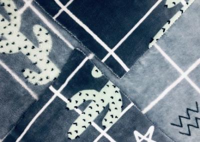 Cina 300GSM ha stampato il tessuto di corallo del vello del letto per la larghezza generale della pianta 230cm in vendita