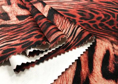 Cina Tessuto del velluto del poliestere di 260GSM Velboa per la larghezza del Dress Tiger Pattern 150cm di signore in vendita