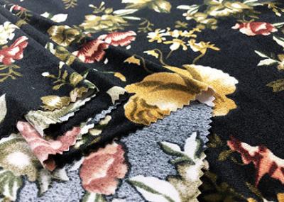 China 240GSM Polyester Velvet Fabric / Micro Velvet Fabric Night Garden Color for sale