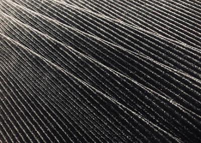 China tela elástico do veludo de algodão do poliéster de 220GSM 93% para o preto do sofá da roupa à venda