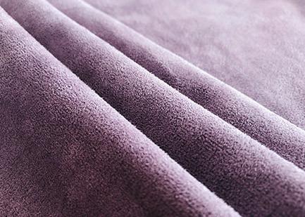 400GSM Stretchy 92% Polyester Double Suede Material For Clothing Taro Purple