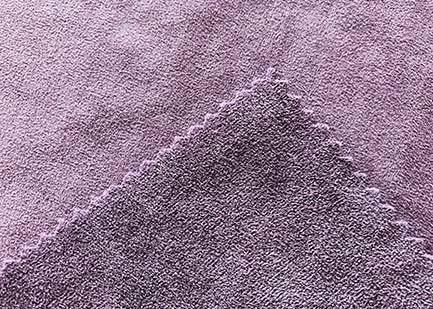 400GSM Stretchy 92% Polyester Double Suede Material For Clothing Taro Purple