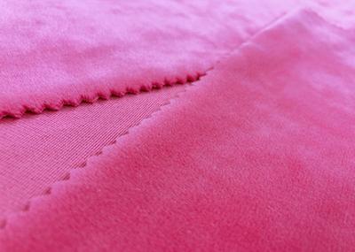 China van de Polyestermicrofiber van 260GSM 92% Elastische het Fluweelstof voor Textiel het Neonroze van het Speelgoedhuis Te koop