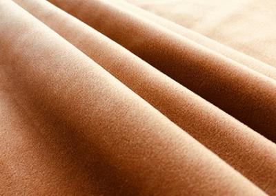 China 205GSM Soft Micro Velvet Fabric Beautiful Gloss Bright Dark Orange Color for sale