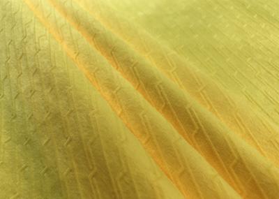 China 210GSM Soft 100% Polyester Embossed Pattern Micro Velvet Fabric - Yellow for sale