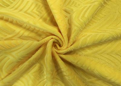 Chine Tissu micro de velours de modèle de relief par polyester 100% du doux 210GSM pour le textile à la maison - jaune à vendre